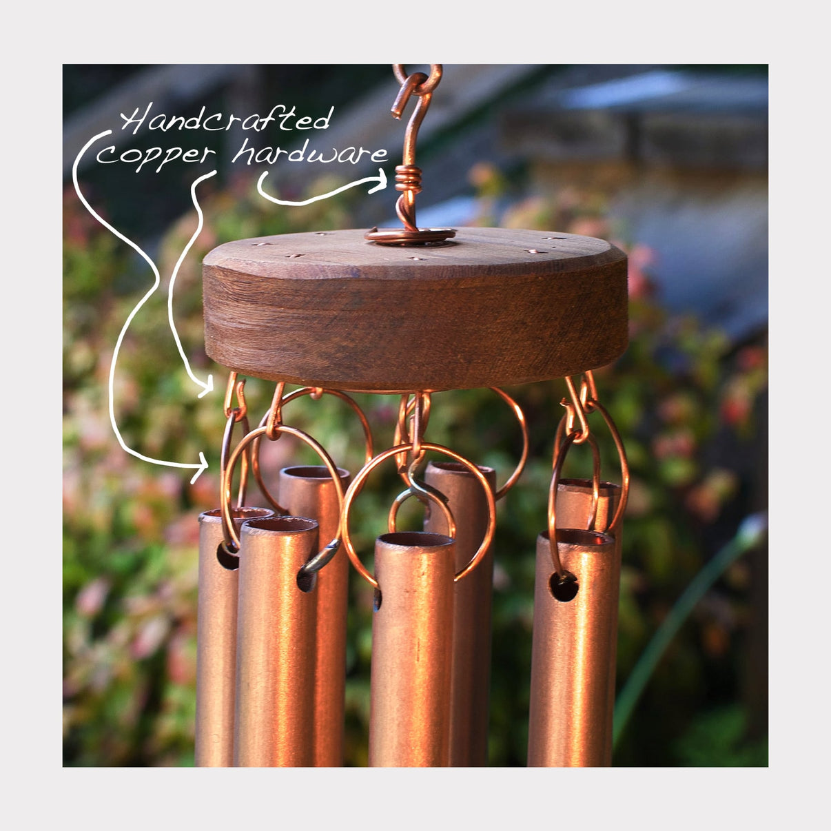 Memorial Copper Wind Chime - Sympathy Gift for Outdoor Remembrance ...